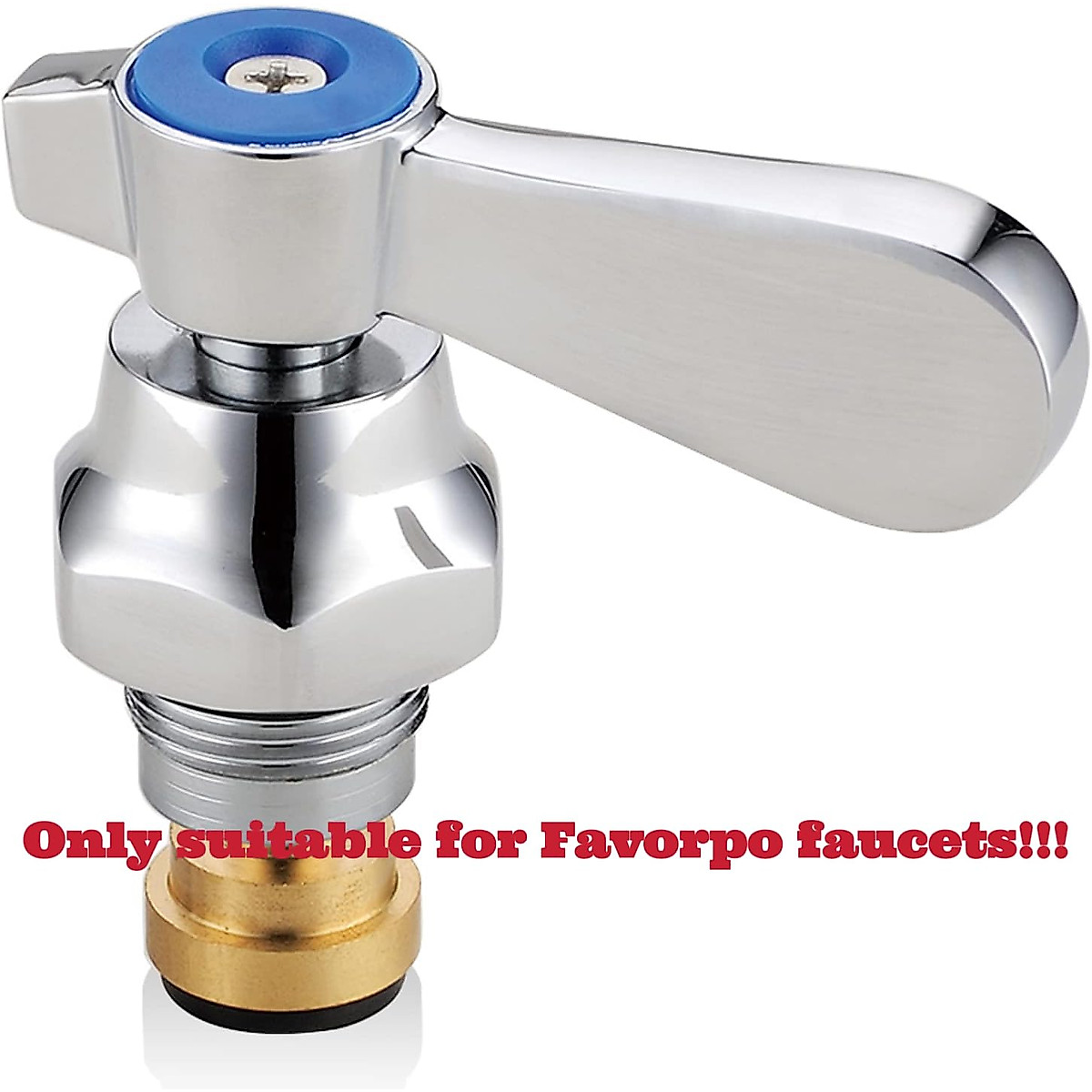Favorpo Brass Spindle Assembly Valve Replacement Cold Side Handle Stem Assembly Replacement Fits for Commercial Sink Faucet