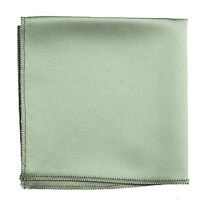Tuxgear Mens Pocket Square Hanky Solid Colors for Boys and Men, Sage Green (Sage Green)