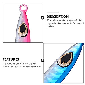 BESPORTBLE 12 pcs Metal Bait Hard Fish baits Hard Lures kit Hard Fishing Lures Fishing Kits Swim Fishing Fish Hook Bait Iron Lures swimbait Saltwater Lures Fishing Tools Iron Plate Fake Bait