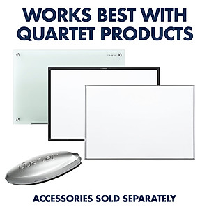 Quartet Dry Erase Markers, Whiteboard Markers, Fine Tip, ReWritables, Mini, Magnetic, Black, 12 Pack (48170)