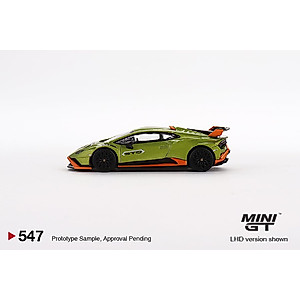 True Scale Miniatures Model Car Compatible with Lamborghini Huracán STO Verde Citrea 1/64 Diecast Model Car MGT00547