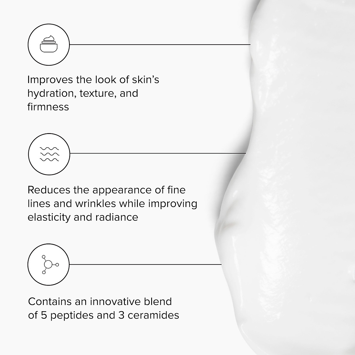 DRMTLGY Peptide Night Cream Face Moisturizer. Fragrance Free and Oil Free Hydrating Facial Moisturizer for All Skin Types. 2.1 oz