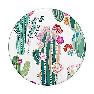 Cacti Flowers Pattern Phone Popper PopSockets Swappable PopGrip