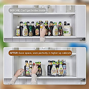 Boconia 2 Pack 10.6" Lazy Susan Organizer with 3 Removable Bins Pantry Organization and Storage Lazy Susan Turntable for Cabinet Medicine Cabinet Organizer Spice Spinner Kitchen, Countertop, Bathroom