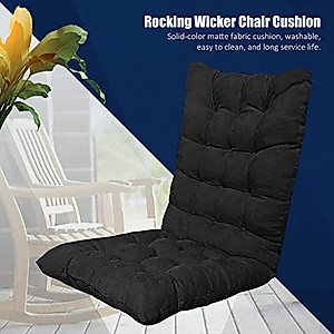 Kumprohu Rocking Chair Cushion, Chair Cushions and Pads Premium Tufted Pads Tufted Pads Non Skid Slip Backed Chair Pads for Desk Chair, Dining Chairs and Chair Black