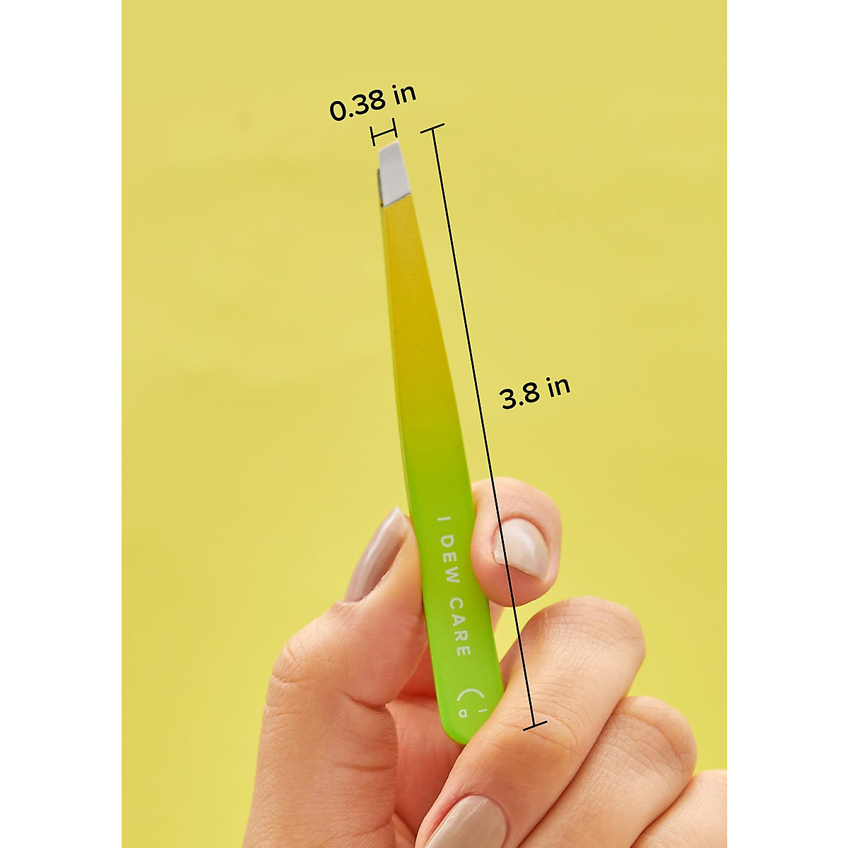 I Dew Care Tweezer - Tweeze The Day | Precision Stainless Steel, Professional Hair Beauty Tool, 1 Count