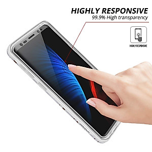 SURITCH Case for Galaxy S9, [Built-in Screen Protector] Full-Body Protection Shockproof Rugged Bumper Protective Cover for Samsung Galaxy S9 5.8 Inch (Gold Marble)