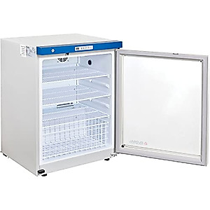 Global Industrial Undercounter Laboratory Refrigerator, Glass Door, 4.2 Cu.Ft.