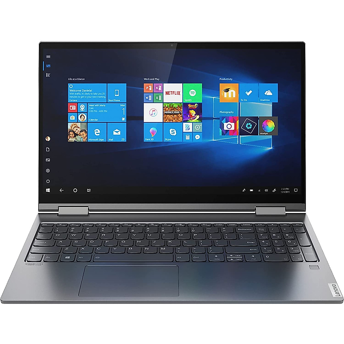 Lenovo Yoga C740 2-in-1 Laptop, 15.6" Full HD Touchscreen, Intel Core i5-10210U Quad-Core Processor, 8GB RAM, 1TB PCIe SSD, Backlit Keyboard, Wi-Fi, Windows 10 Home, Grey
