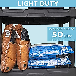 BLACK+DECKER, 4-Tier Light Duty Storage Shelf, 50lbs/Shelf (47”H x 22.1”W x 14.3”D), Plastic Shelving Unit