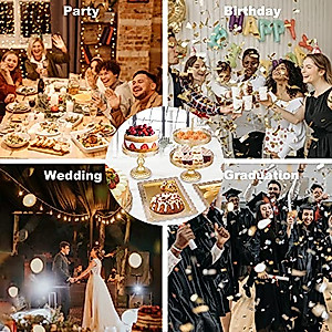 MyHarney 6PCS Cake Stand Set,Metal Cake Stand Dessert Stands Candy Fruit Dessert Table Display Set Cake Pedestal Stand Cupcake Display Stand for Party Birthday Wedding Carnival Baby Shower (Gold)