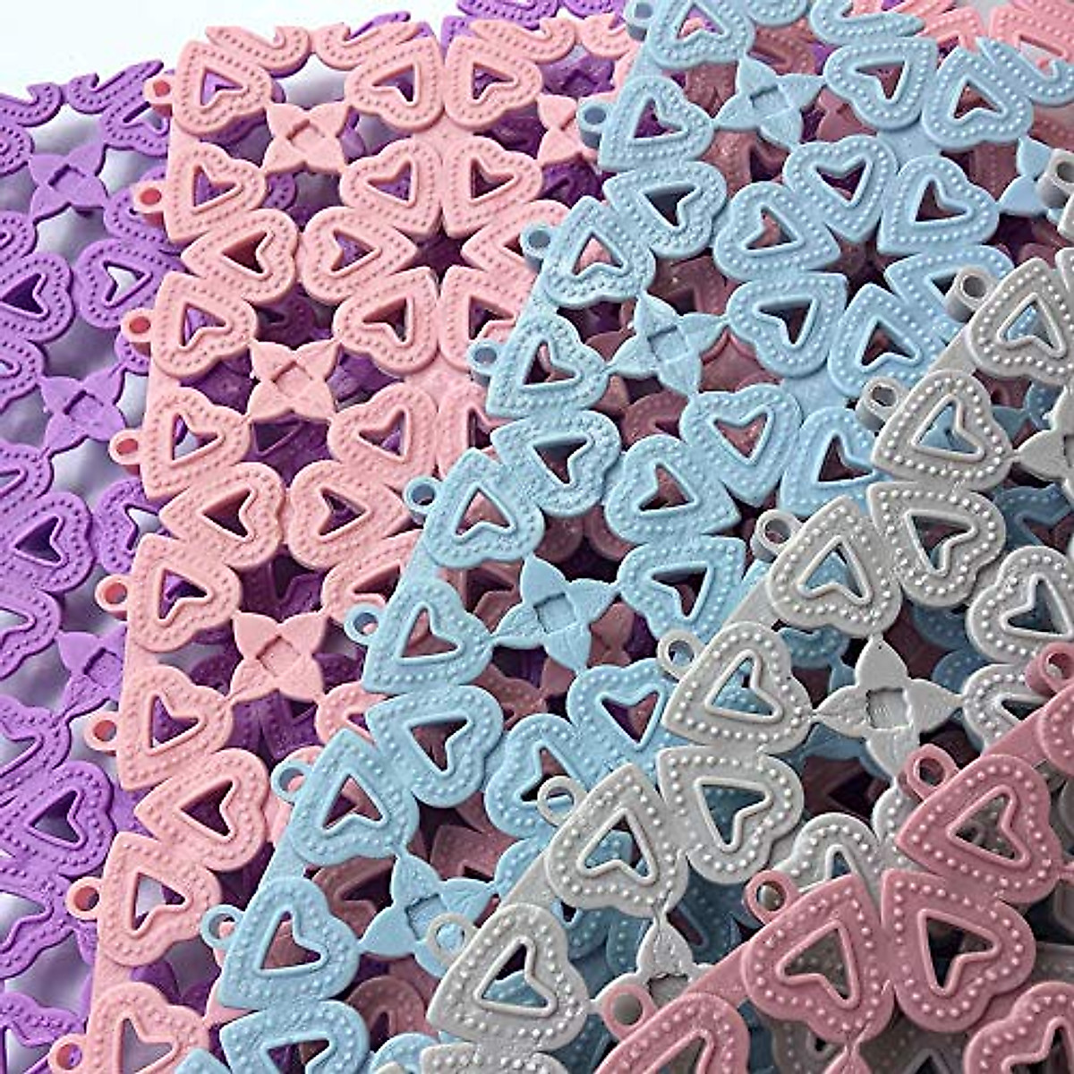 Newweic Rabbit Cage Mats - 4 Packs Plastic Cage Bottom Mat for Bunnies - Small Animal Feets Floor Pads Resting mats - for Dog Rabbits Guinea Pigs Playpen Pet Wire Cages (Grey)