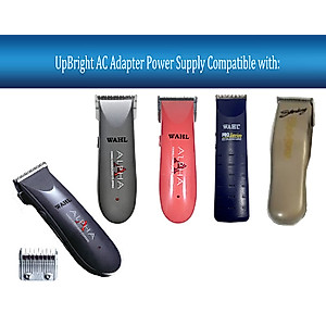 UpBright 5V AC Adapter Compatible with WAHL Clipper 8552 8745 Pro Series Rechargeable 8554 Alpha Cordless Pet Dog Horse Grooming Trimmer A30610Q A306100 97562-104 A30316Q 97562-103 3V Battery Charger