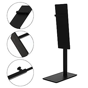 EXCEART 1 Pack Stainless Steel Shoe Display Stand, Adjustable Height Shoe Display Rack Holder Shoe Display Prop Rack Metal Shoe Display Shelf for Heel Shoe Riser Men Leather Shoe