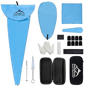 EASTROCK Saxophone Cleaning Kit with EVA Case for Alto Tenor Sax Clarinet Flute and other Wind & Woodwind Struments,Including Sax Cleaning Swab(4pcs),Mouthpiece Brush