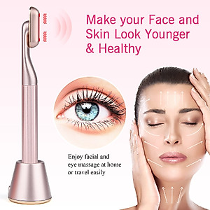 USUIE 4 in 1 Facial Wand, Red Light Therapy for Face and Neck, Facial Tools - Pink