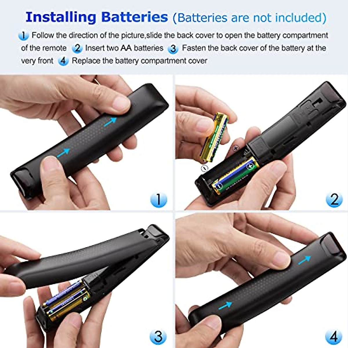 Universal Replacement for Samsung-Smart-TV-Remote, New Upgrade Infrared for Samsung Remote Control, with Netflix,Prime Video,Hulu Buttons