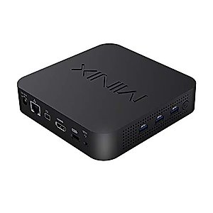 MINIX NEO J50C-4 Max, 8GB/240GB Intel Pentium Silver Mini PC with Windows 11 Pro (64-bit) [Dual-Band Wi-Fi/Gigabit Ethernet/4K @ 60Hz/Triple Display/USB-C/Auto Power On/Vesa Mount]