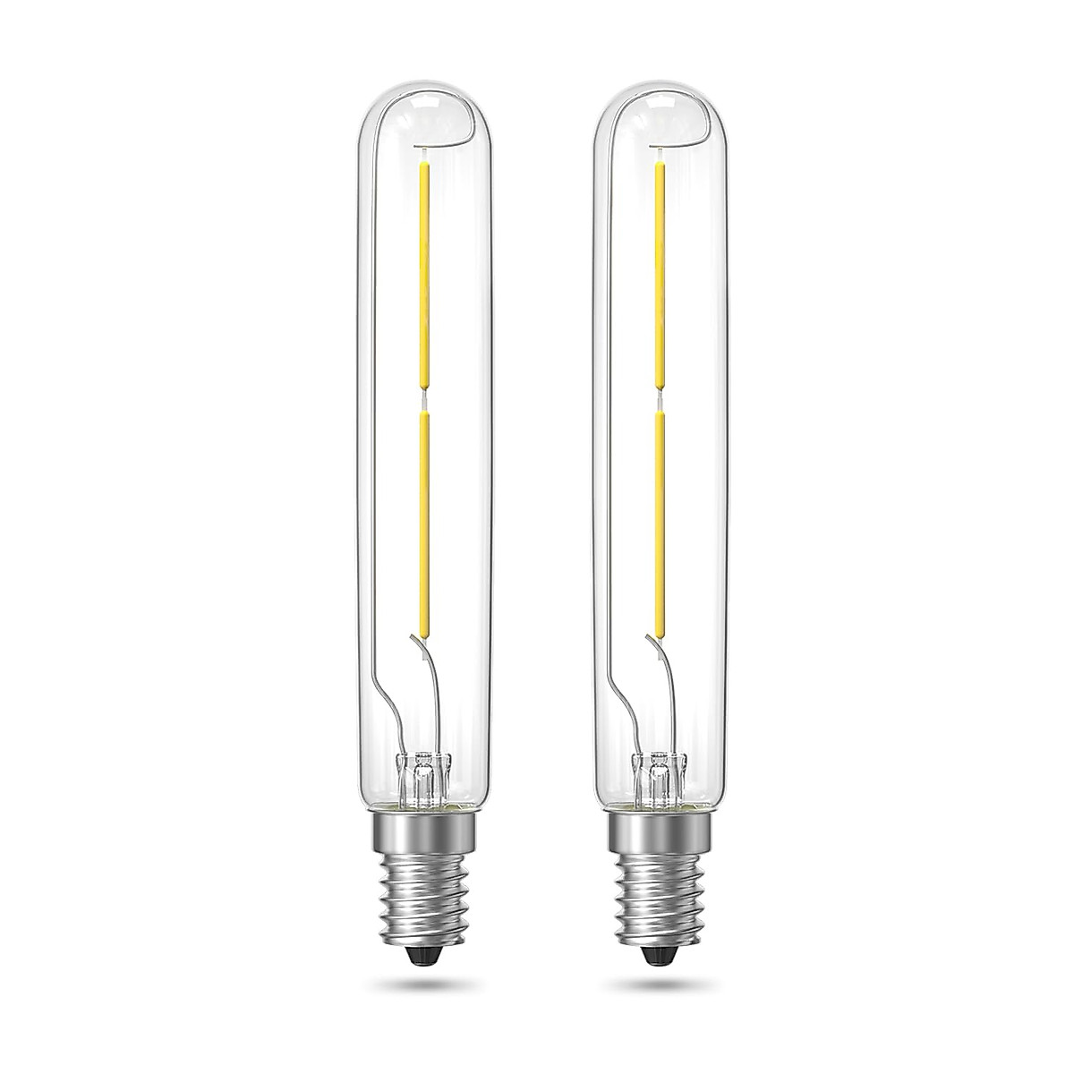 TobeBright T6.5 LED Exit Sign Light Bulbs,2W Refrigerator Light Bulb,20W T6.5 120V Intermediate Base E17 Clear Appliance Bulb Equivalent,for Refrigerator Freezer,Daylight 6000K(2-Pack)