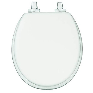 Centoco HPS20-001 Soft Vinyl Round Toilet Seat, White