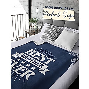 InnoBeta Brother Bed Flannel Throws, Best Brother Ever Blankets from Brother or Sister (50"x 65")
