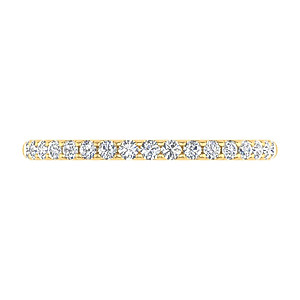 FINEROCK 1/4 Carat Diamond Womens Wedding Band in 14K Yellow Gold (Ring Size : 7) (I1-I2 Clarity)