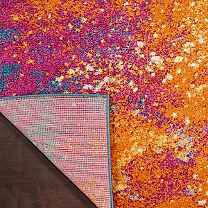 Nourison Passion Sunburst 6'7'' x 9'6'' Area--Rug, Modern, Abstract, Easy--Cleaning, Non Shedding, Bed Room, Living Room, Dining Room, Kitchen, (7' x 10')