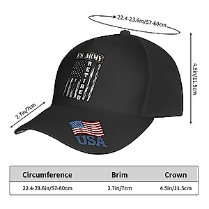 Tavos Army Retired American Flag Trucker Hat for Men - Baseball Snapback Cap Outdoors American Flag