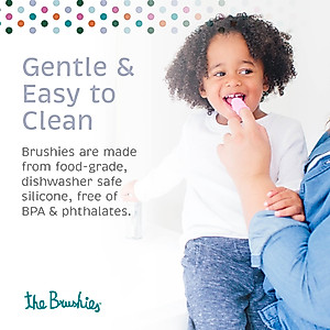 The Brushies Baby & Toddler Toothbrush & Storybook, Gift Set of 4 Brushes