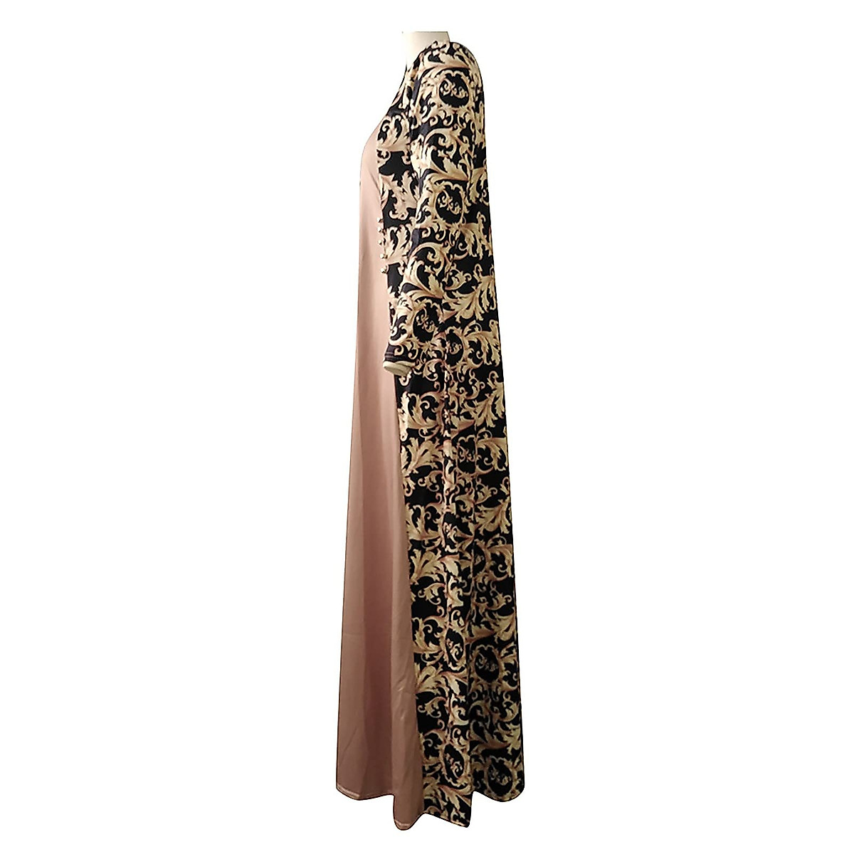 SERYU Women Plus Size maxi Dress Floral Print Long Dress Muslim Dress Islamic Long Dress