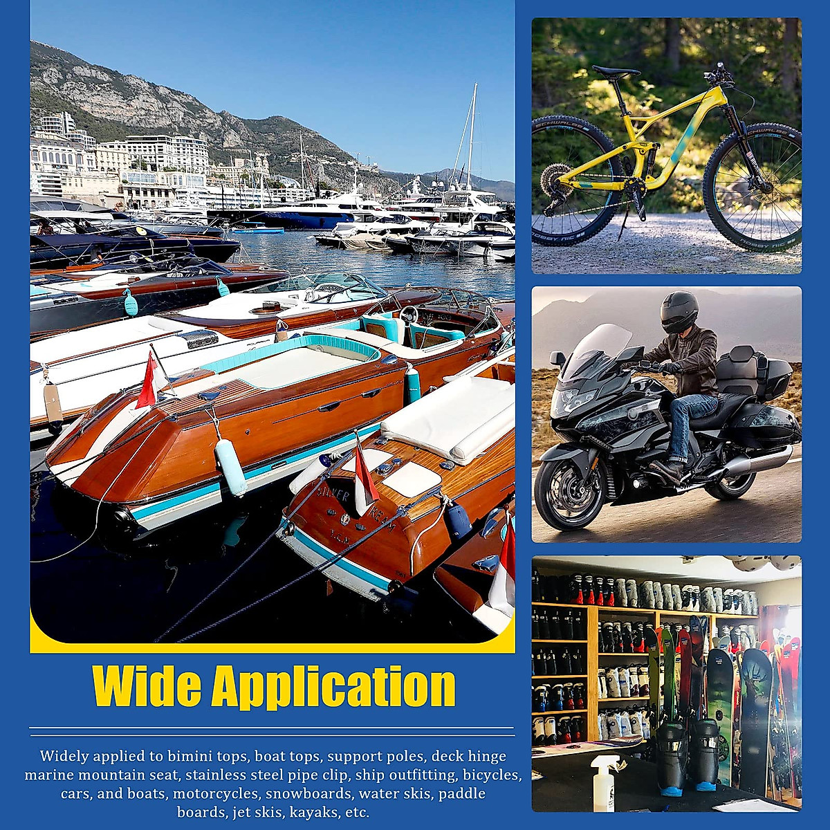 Glarks 20Pcs 11 Inches Lanyard Cable Set Including 10Pcs 304 Stainless Steel Safety Tether Wire with Quick Release Ring and Rubber Coating and 10Pcs Self Drilling Hex Head Screws for Car Boat Fastener