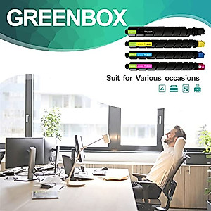 GREENBOX Compatible TK8337 TK-8337 High Yield Toner Cartridge Replacement for TK-8337K TK-8337C TK-8337Y TK-8337M for 3252ci 3253ci 2552ci CS2552ci CS3252ci Printer (4 Pack, 25,000 Pages)