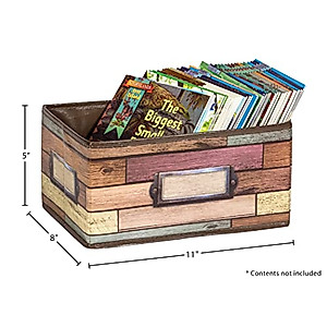 Teacher Created Resources Reclaimed Wood Small Storage Bin