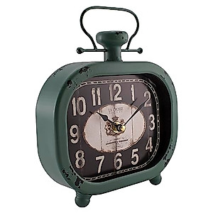 La Crosse 404-3425 Distressed Teal Metal Clock