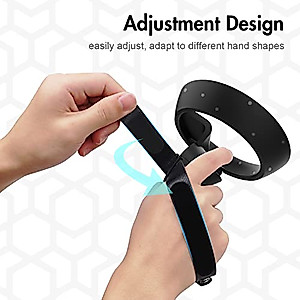 AMVR Touch Controller Grip Anti-Throw Strap Accessories for HP Reverb G2 V1/V2 with Battery Opening, Adjustable Wrist Knuckle Strap