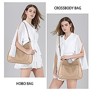 Purses and Handbags Leather Tote Bags for Women PU Hobo Bag Large Shoulder Bag with adjustable shoulder strap