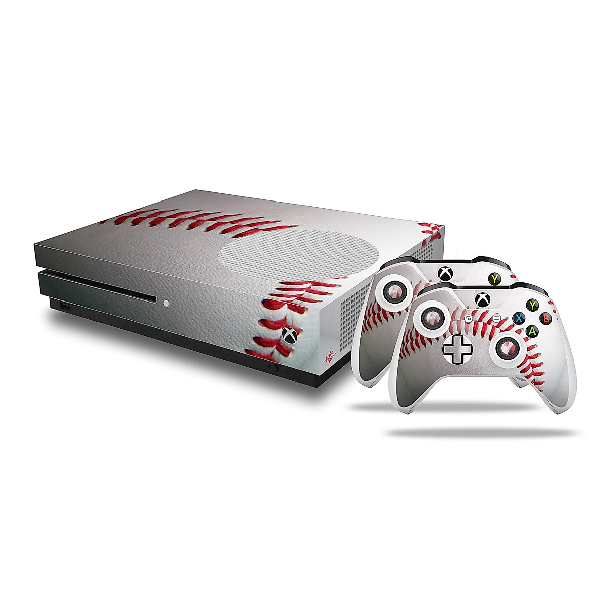 WraptorSkinz Decal Vinyl Skin Wrap Compatible with Xbox One S Console and Controllers - Baseball