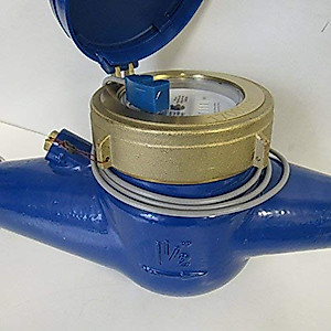 PRM 1-1/2 Inch NPT Multi Jet Water Meter with Pulse Output, Brass Body - Not for Potable Water