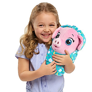 Disney Jr T.O.T.S. Cuddle & Wrap Plush, Pearl the Piglet, Officially Licensed Kids Toys for Ages 3 Up by Just Play