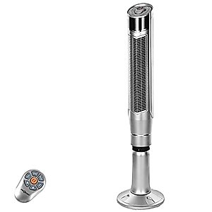 R.W.FLAME Tower Fan, standing fan oscillating, Quiet Cooling Portable Bladeless, Quiet Floor Fan with Remote, 8 Speeds, 3 Modes, 24H Timer for Bedroom, and Home Office Use, Room Fan, (59-inch, SILVER)