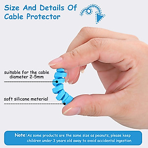 Frienda 30 Pcs Phone Protect Accessory Charging Cable Protectors Cute Charger Protectors Cord Protector Cord Saver USB Charger for Cellphone Data Lines(30 Pieces)