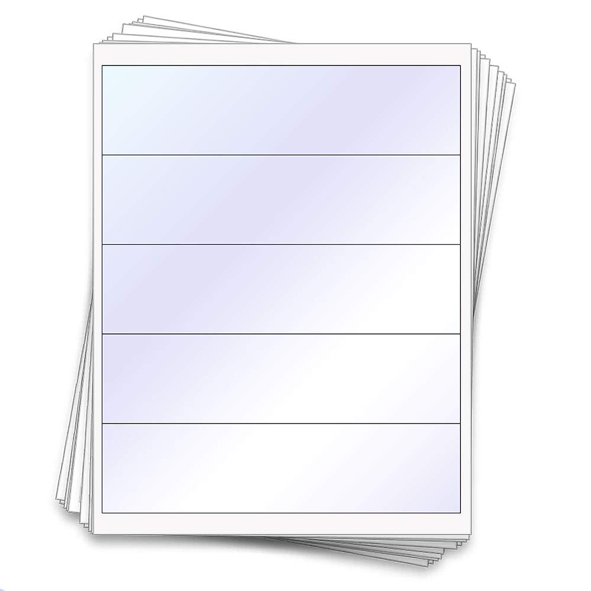 50 Printable Water Bottle Sheet Labels, 8x2 in., Clear Gloss