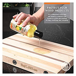 CLARK'S Orange Cutting Board Oil and Round Applicator Orange Cutting Board Care