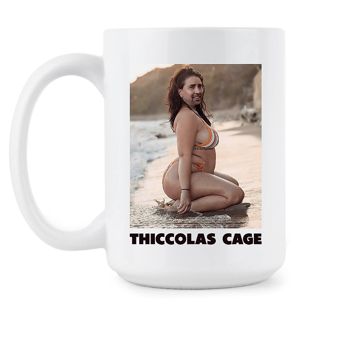 LIBBY'S BENCHMARK27 DESIGNS Thiccolas Cage Mug Thicc Nic Nicolas Coffee Cup