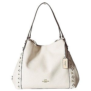 Coach Edie Leather Shoulder Bag with Floral Rivets - #F33700
