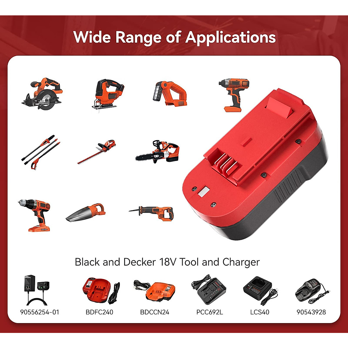 Moticett 3600mAh HPB18 Replacement for Black and Decker 18V Battery Ni-Mh Battery Compatible with Black and Decker 18 Volt Battery 244760-00 A1718 FSB18 FS18FL-2Packs