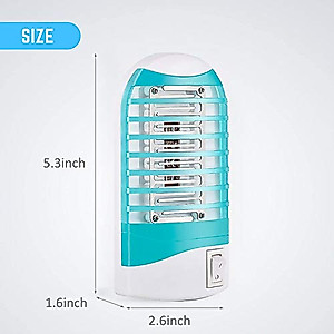 Indoor Bug Zapper for Home Mosquito Killer Trap Zapper, Electric Gnat Fly Trap Zapper for House Plug in Bug Killer Light Lamp Eliminates Flying Pests 2 Pack