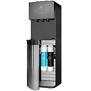 Avalon A5BLK Self Cleaning Bottleless Water Cooler Dispenser, UL, NSF certified Filters, Black Stainless Steel, full size