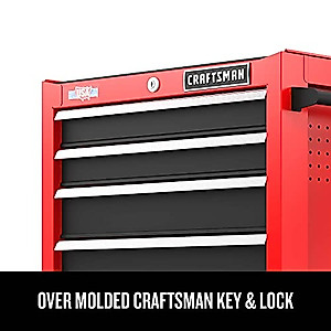 CRAFTSMAN Rolling Tool Chest, 26-inch, 5-Drawer, Workshop Tool Storage with Wheels (CMST32752RB)