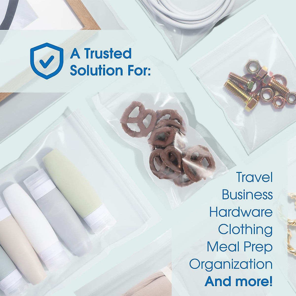 Spartan Industrial - 4” X 6” (1000 Count) 4 Mil Thick Clear Reclosable Zip Plastic Poly Bags with Resealable Lock Seal Zipper - Heavy Duty and Durable